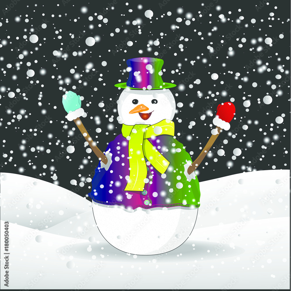 Colorful Snowman