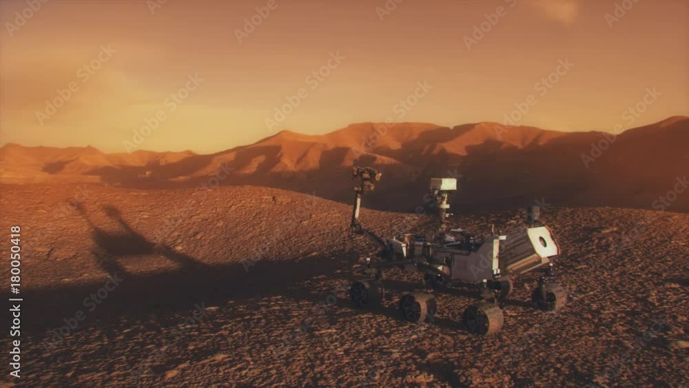 Highly realistic animation of the NASA Mars Discovery Rover. 4K UHD. 16 ...