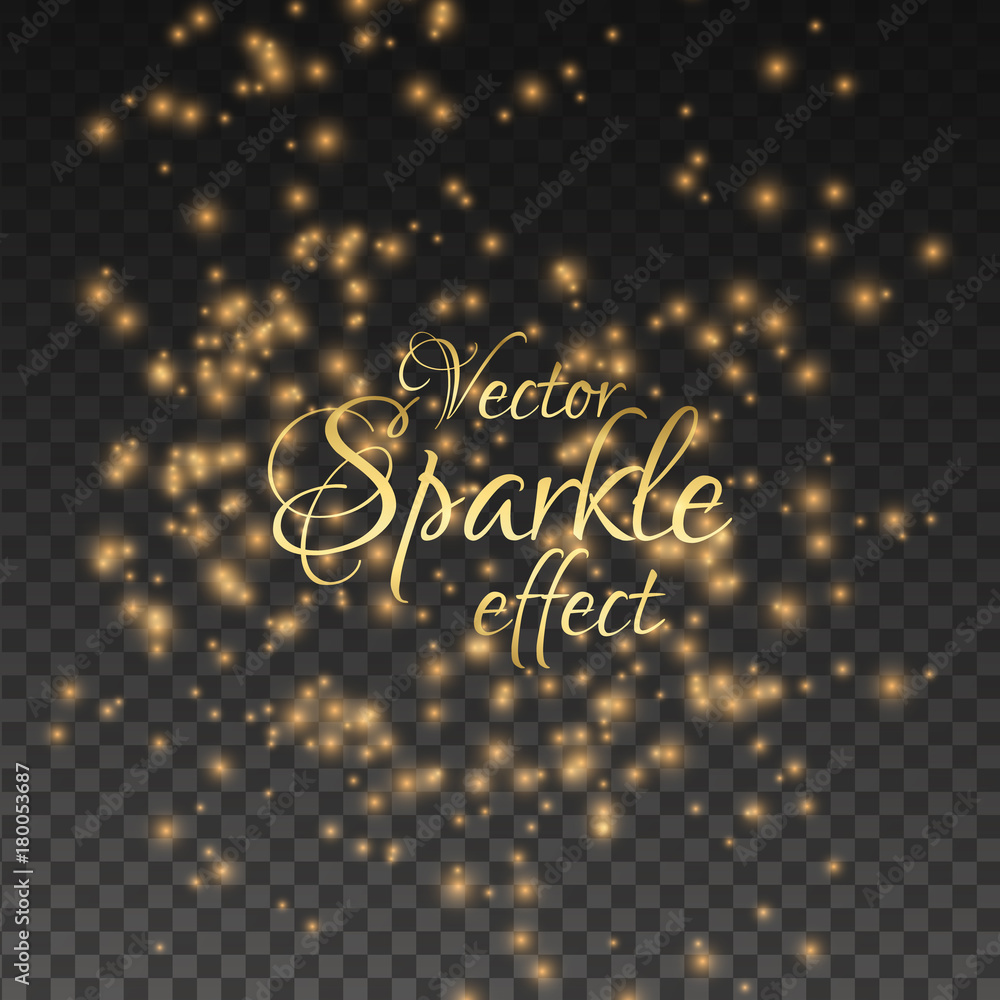 Vector sparkle light effect on a transparent background. Stock Vector ...