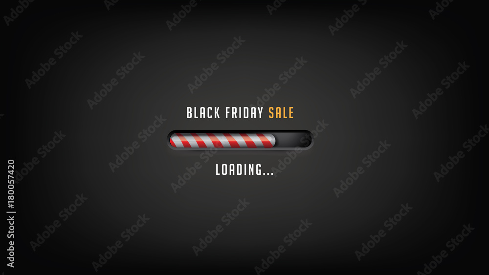 Black Friday loading background with digital striped bar. EPS 10 vector ...