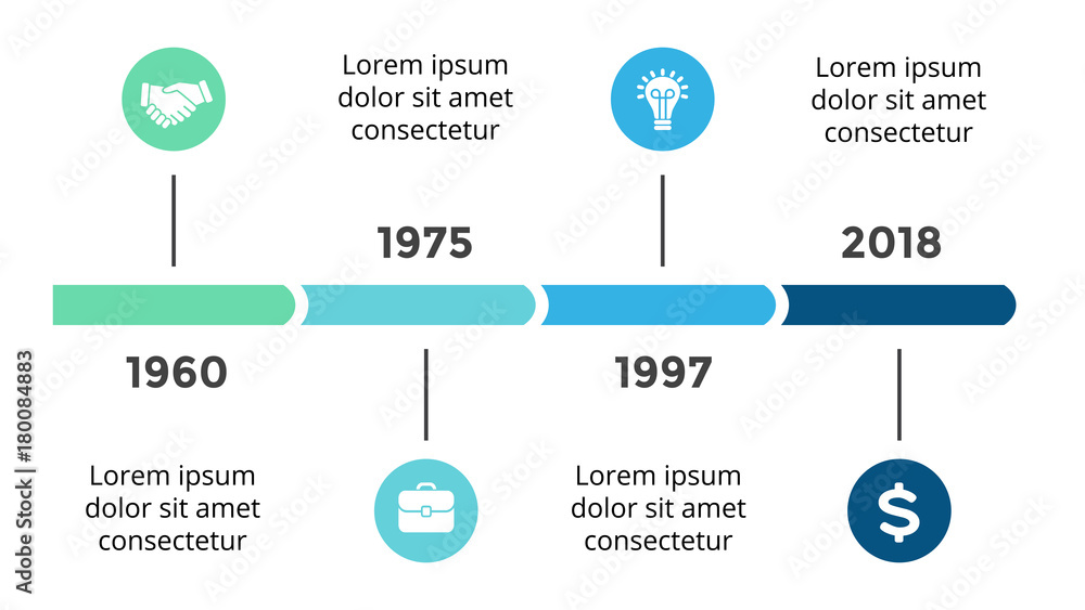 Vector arrows circles timeline infographic, diagram chart, graph ...