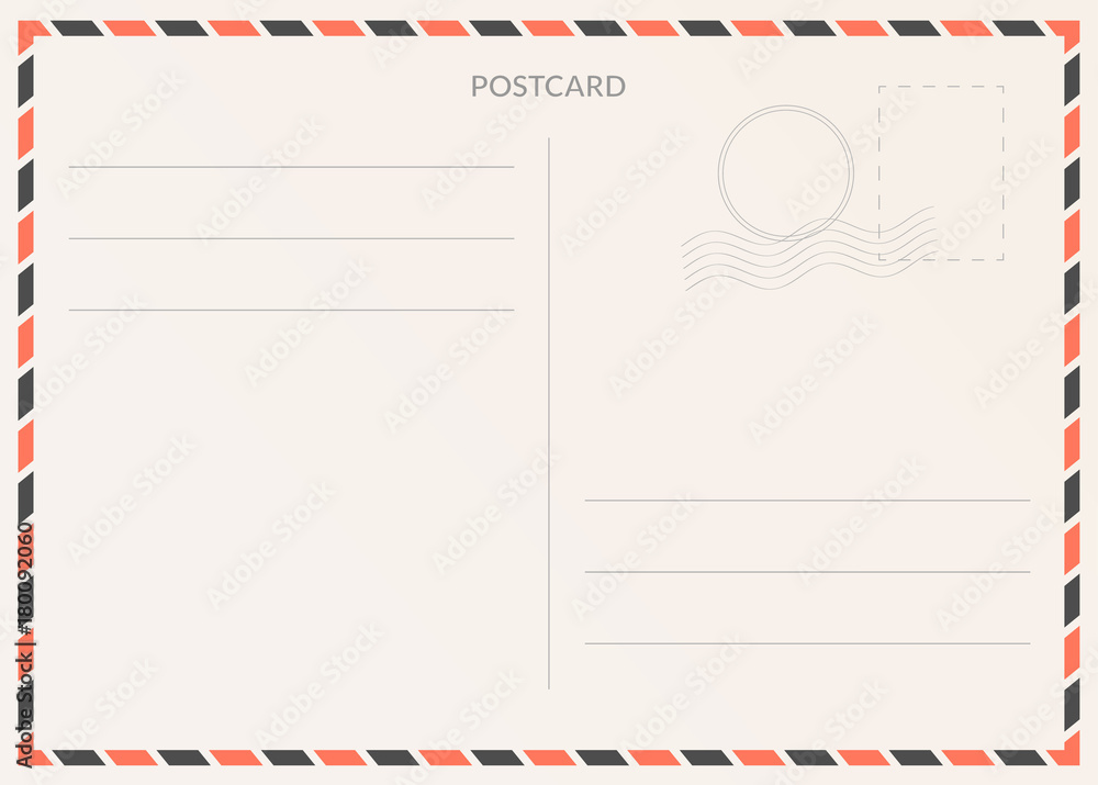 Vector postcard. Postal card illustration for design Stock Vector ...