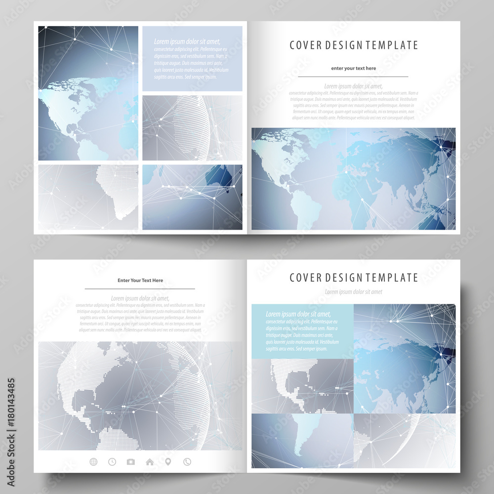 The minimalistic vector illustration of the editable layout of two ...