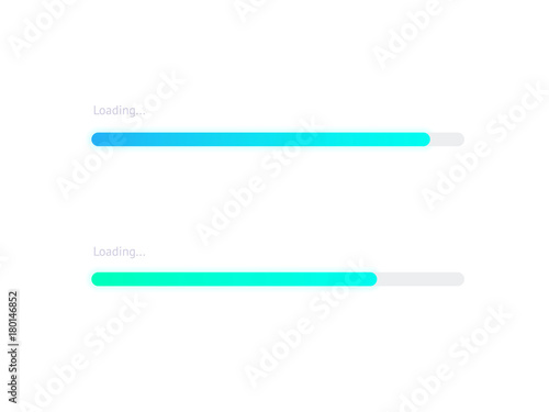 Progress loading bar. Vector progress upload indicator bar Stock Vector ...