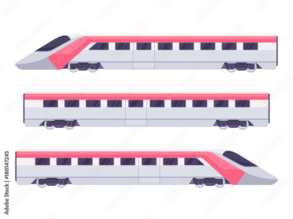 Passenger express train. Subway train. Vector illustration Stock Vector ...