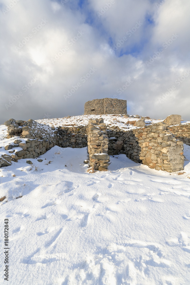Luftwaffe radar ruins from W.W.II in Borga. Eggum village-Vestvagoya ...