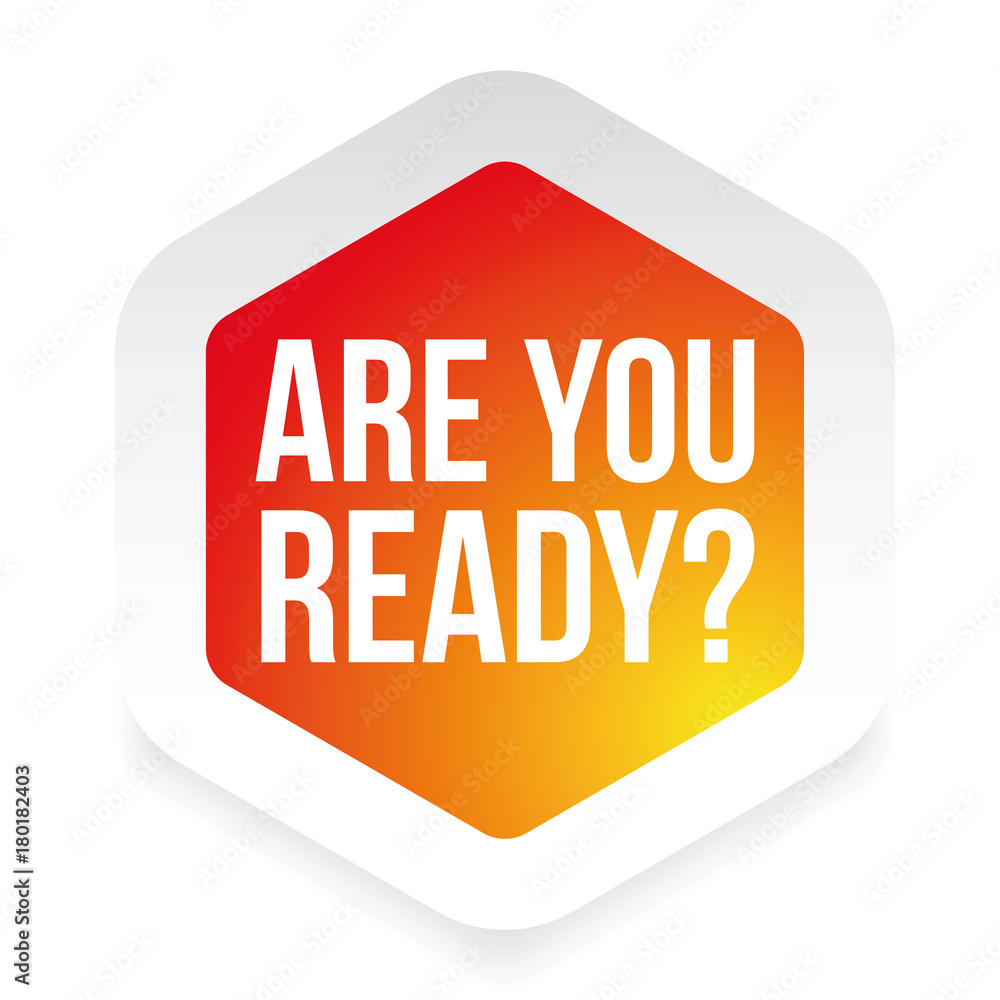 Are you ready label Stock Vector | Adobe Stock