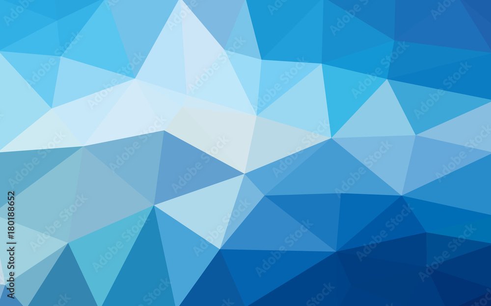 Light blue vector Low poly crystal background. Polygon design pattern. Low poly illustration ...