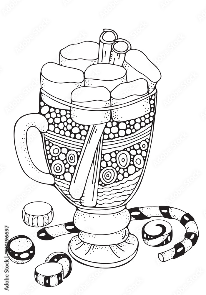 Glass Cup Coloring Page