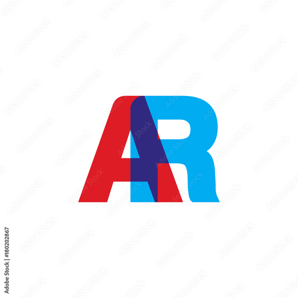 Initial letter AR, overlapping transparent uppercase logo, modern red ... Initial letter AR, overlapping transparent uppercase logo, modern red ...