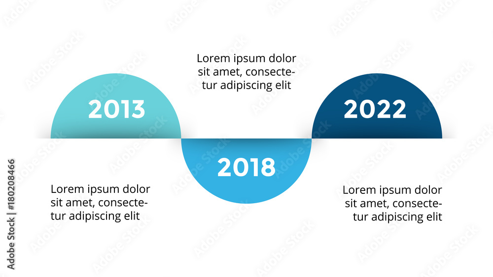 Vector arrows circles timeline infographic, diagram chart, graph ...