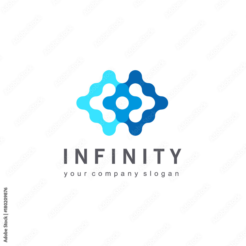 Vector logo design for business. Infinity sign Stock Vector | Adobe Stock