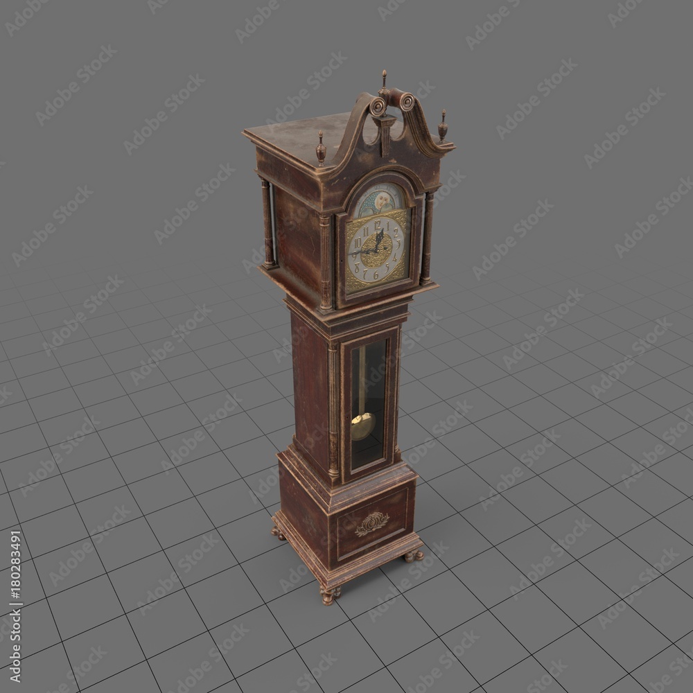 Antique grandfather clock Stock 3D asset | Adobe Stock