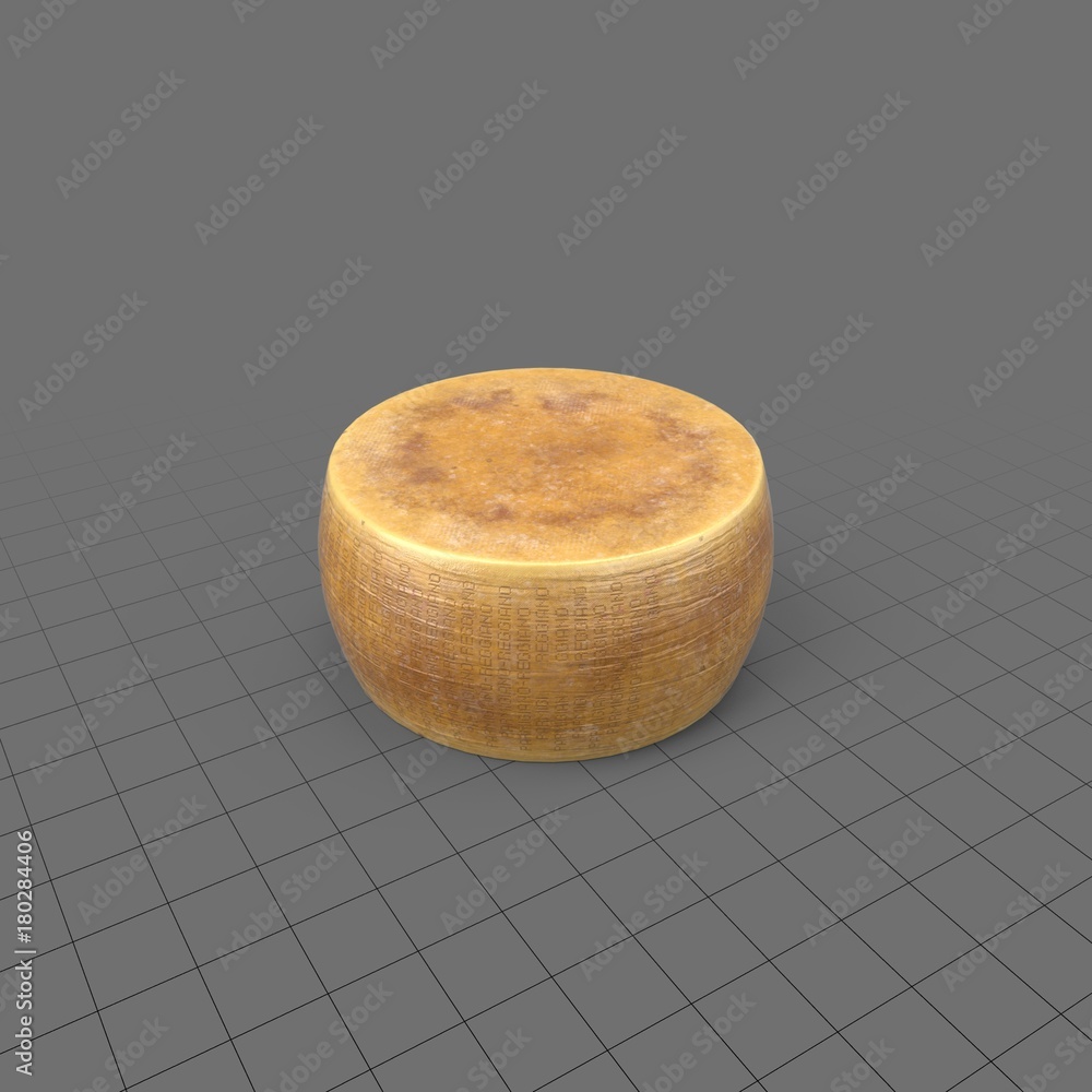 Wheel of parmesan cheese Stock 3D asset | Adobe Stock