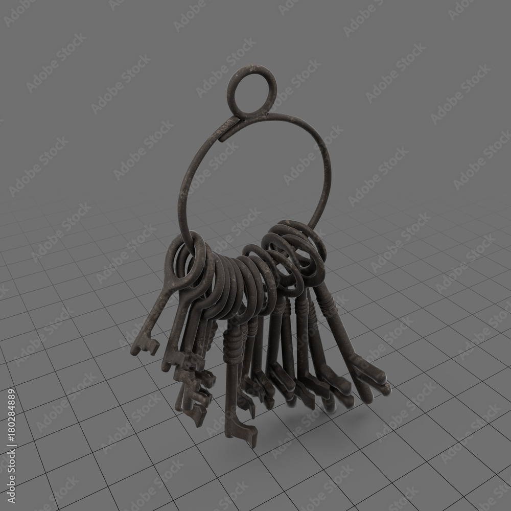 Hanging skeleton keys Stock 3D asset | Adobe Stock