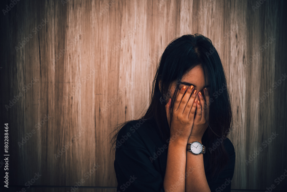 Close up sad beautiful asian woman from unrequire love,she think so ...