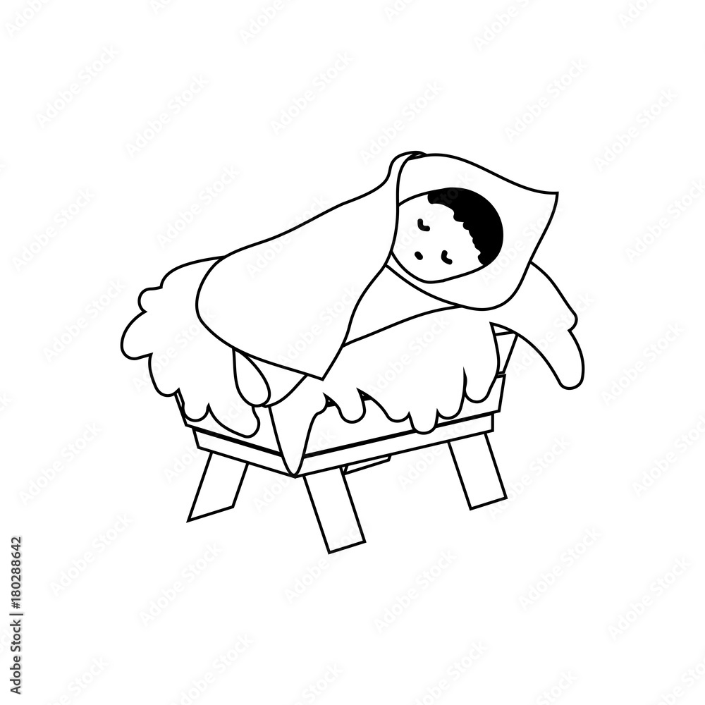Baby Jesus Clip Art Black And White
