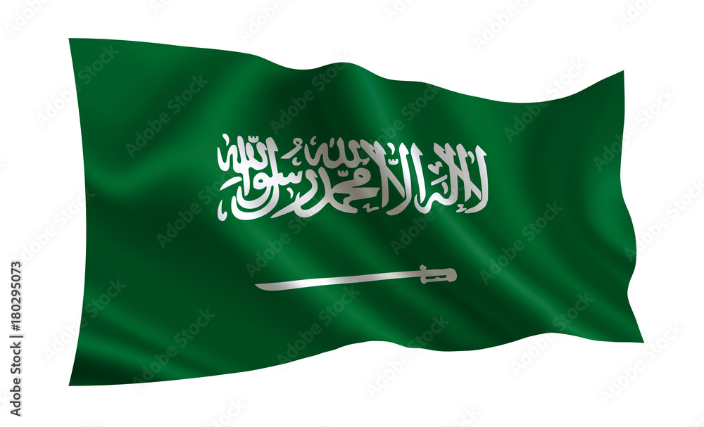 Saudi Arabia flag. A series of "Flags of the world." (The country ...