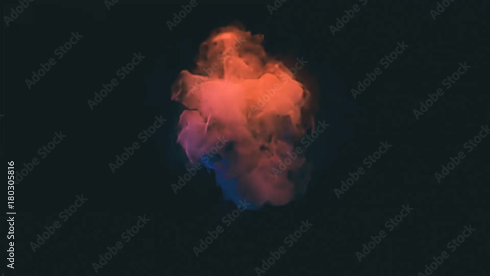 Vidéo Stock Colorful smoke envelops a black circular sphere. Perfect ...