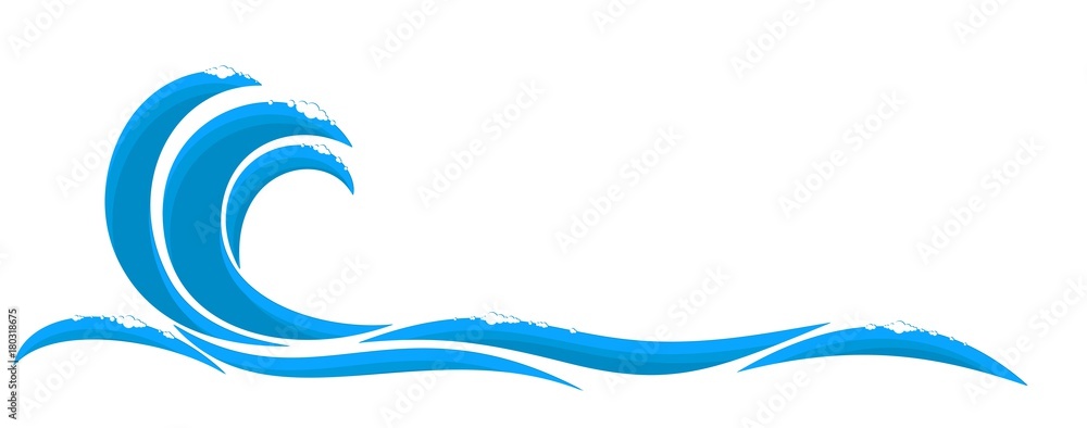 Blue wave. Stock Vector | Adobe Stock