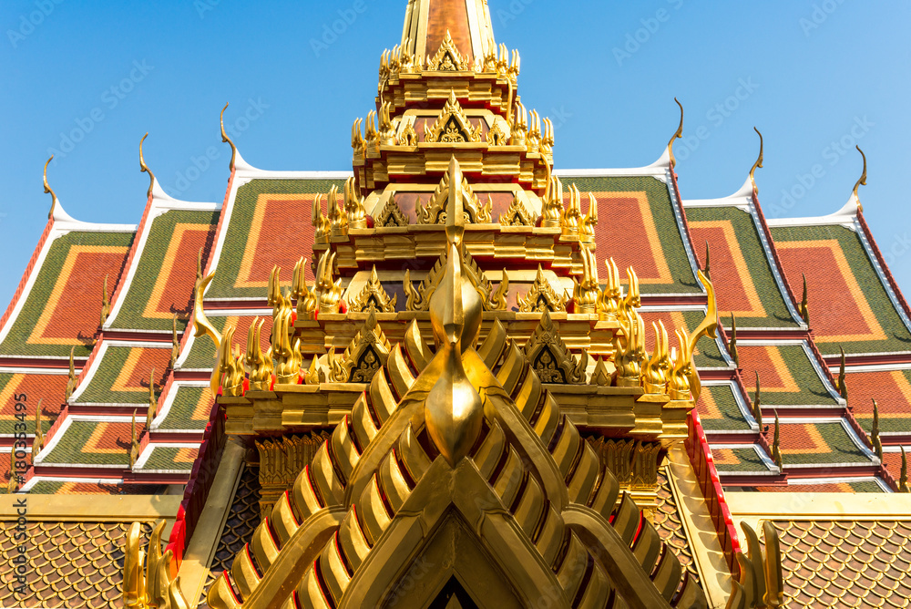 Bangkok, Thailand. Multiple roof tiers are important element of the ...
