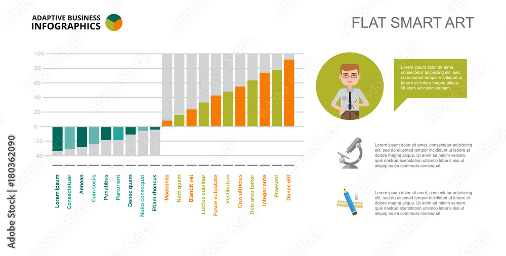 Engineering Bar Chart Slide Template Stock Vector | Adobe Stock