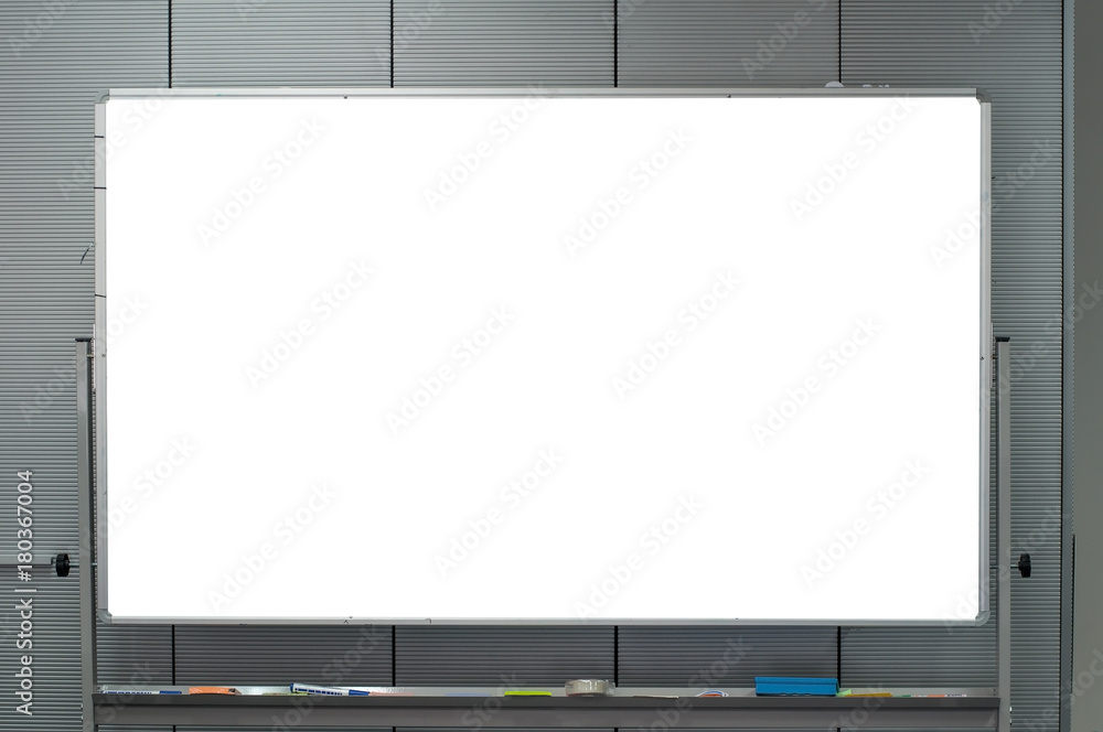 Empty white board for planing discussion in business strategy ...