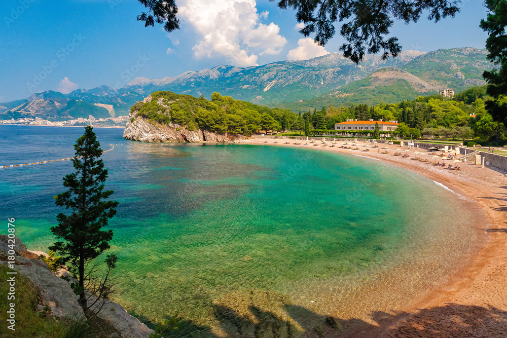Milocer Plaza's beach in Montenegro Stock Photo | Adobe Stock
