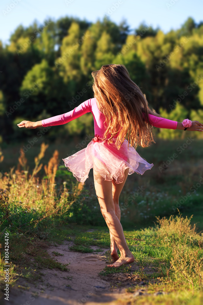Little Girl Dancing Outside