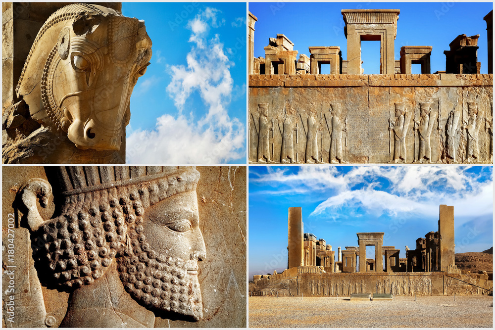 Persepolis is the capital of the ancient Achaemenid kingdom. Sight of ...