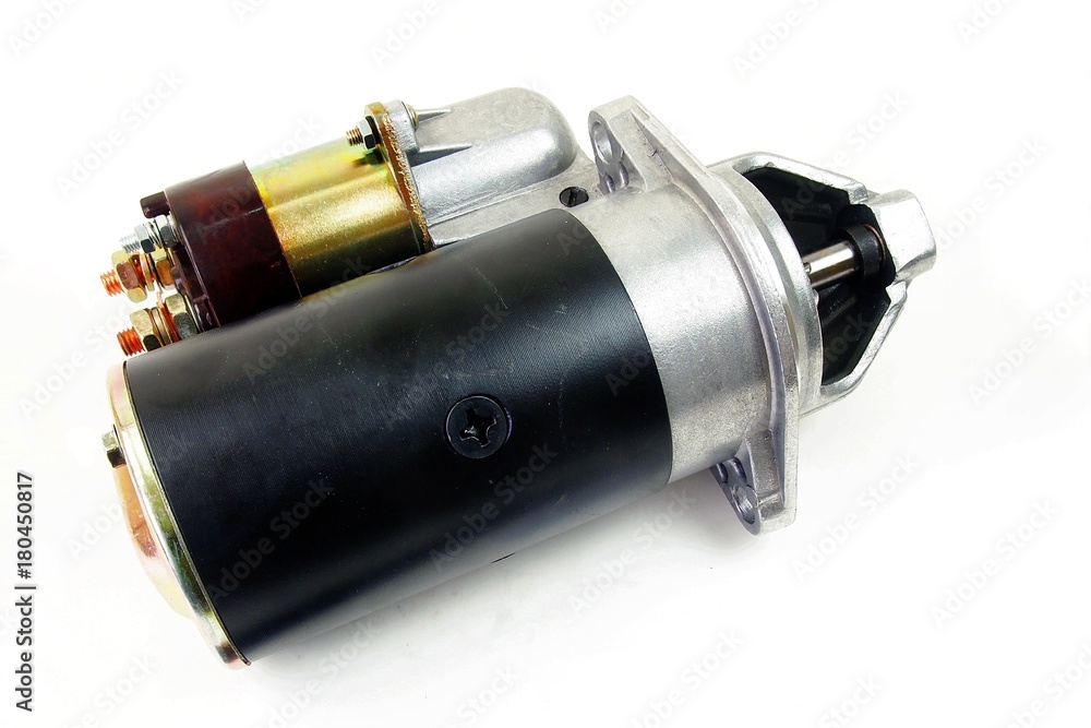 starter relay retractor on an isolated white background Stock Photo ...