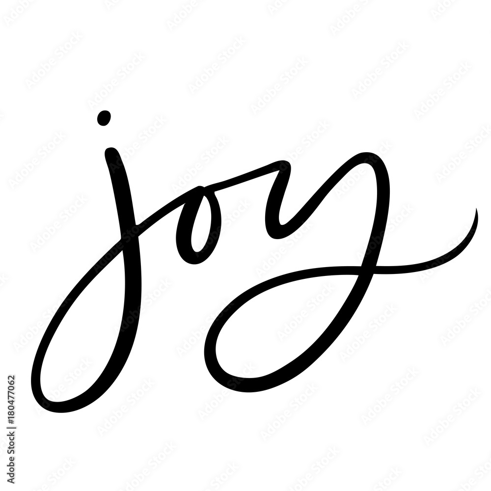 kbecca_vector_handlettering_brushlettered_joy Stock Vector | Adobe Stock