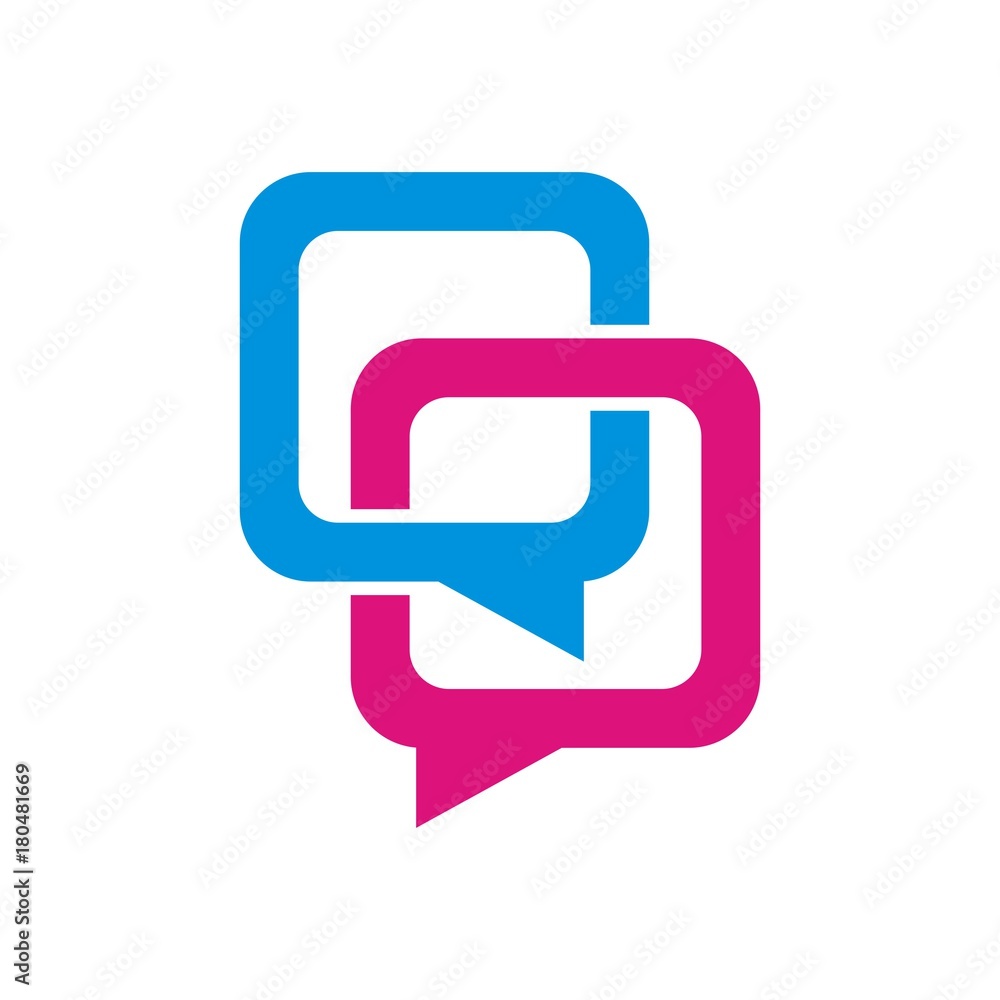 Speech bubble logo design template vector illustration Stock Vector ...
