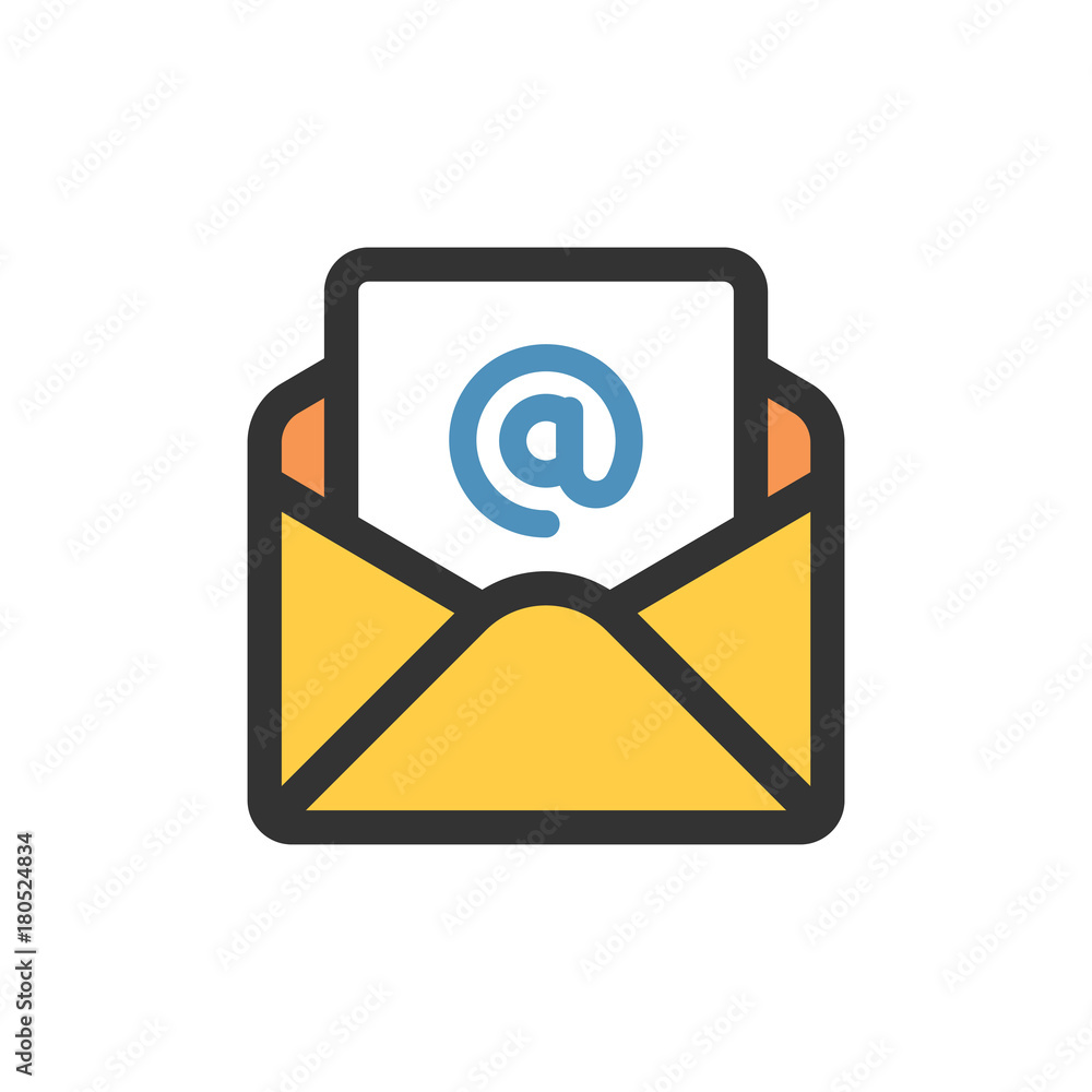 Email 01 Filled - Newsletter Icon Stock Vector | Adobe Stock