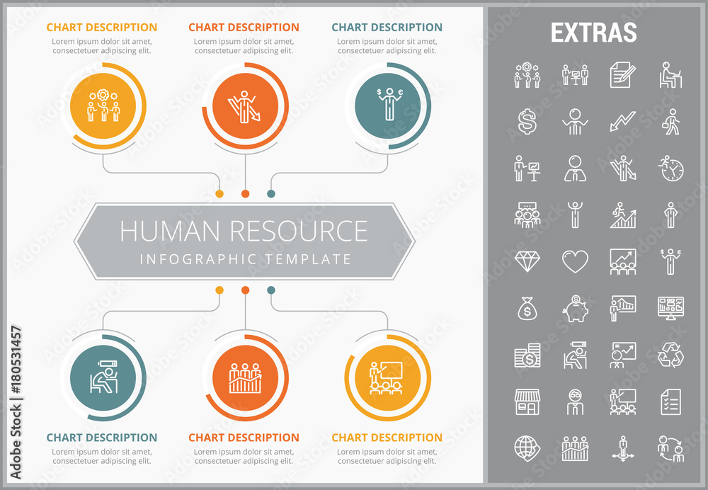 Human resource infographic template, elements and icons. Infograph ...