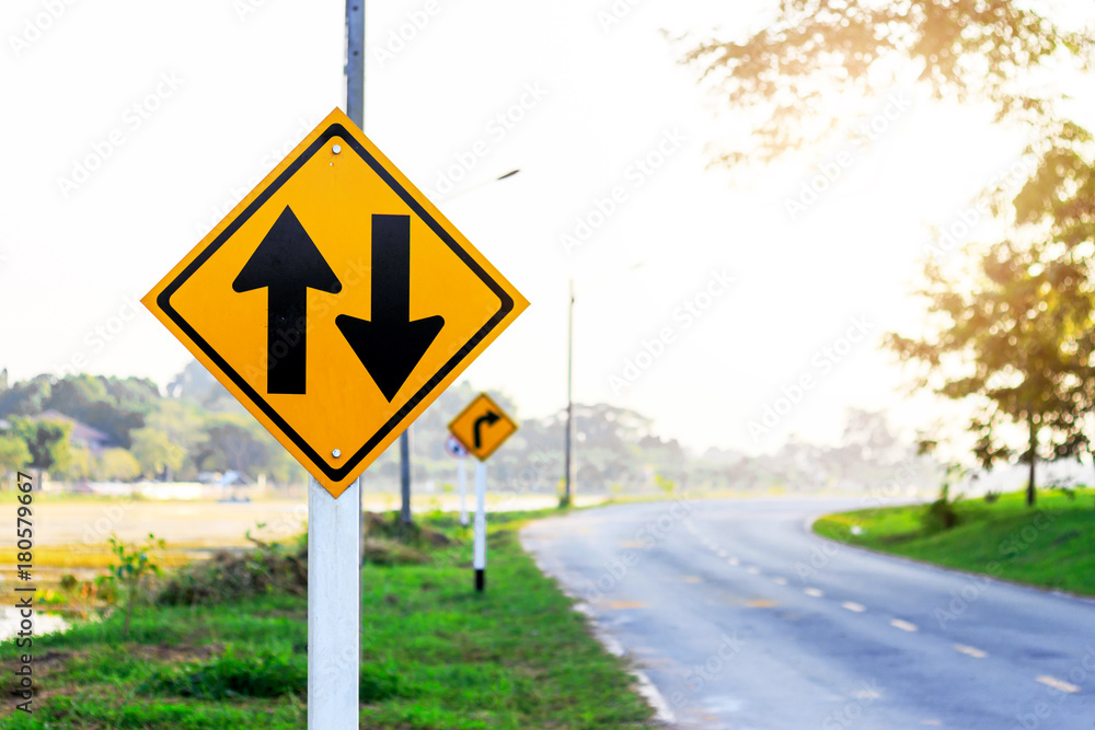 Two Way Road Sign