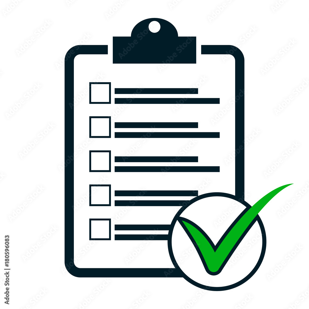 checklist icon form approved Stock Vector | Adobe Stock