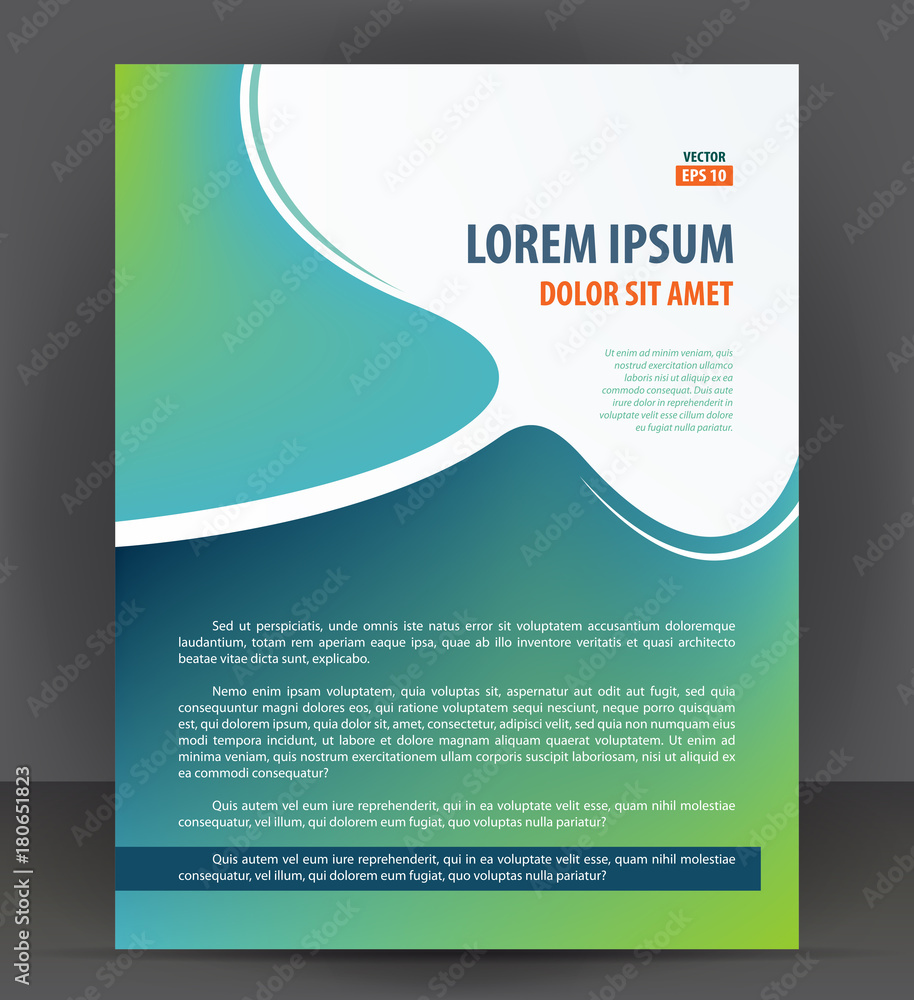 Flyer brochure, cover layout design print template, pamphlet vector ...