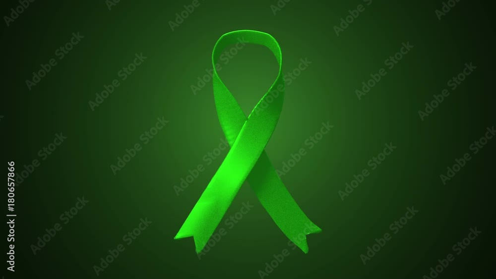 Vídeo do Stock: Animated Green Ribbon from Below. an animated ribbon ...