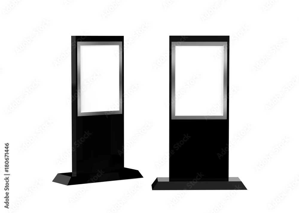 Lcd display stand, Banner Stand Media Display Signage Stock Photo ...