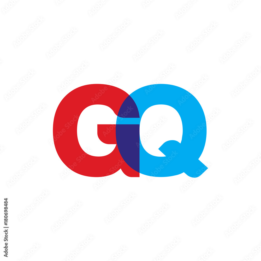 Initial letter GQ, overlapping transparent uppercase logo, modern red ... Initial letter GQ, overlapping transparent uppercase logo, modern red ...