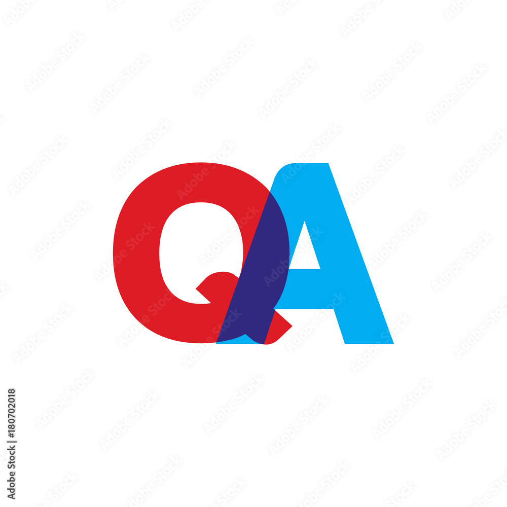 Initial letter QA, overlapping transparent uppercase logo, modern red ... Initial letter QA, overlapping transparent uppercase logo, modern red ...