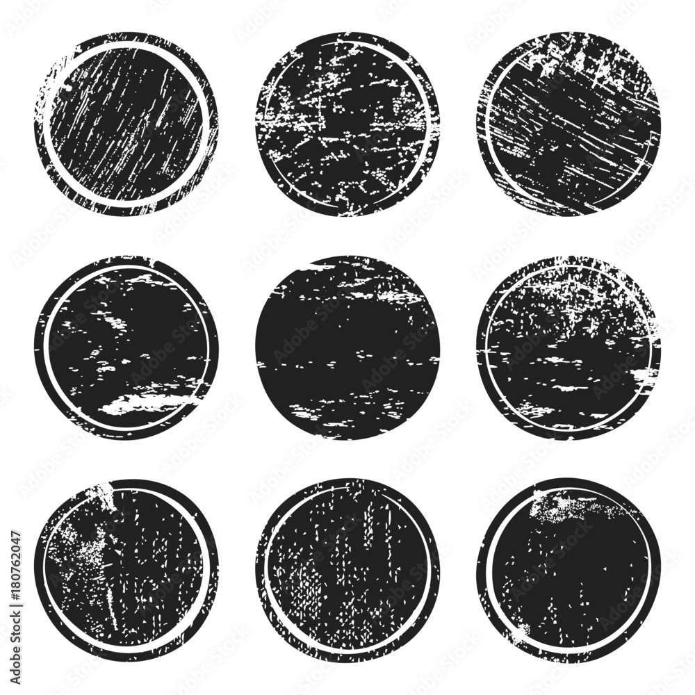 Black grunge texture circles Stock Vector | Adobe Stock