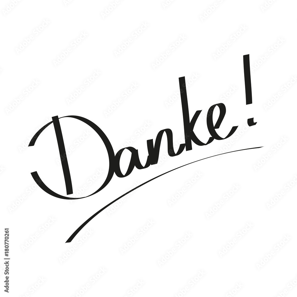 danke handschrift kalligraphie Stock Vector | Adobe Stock