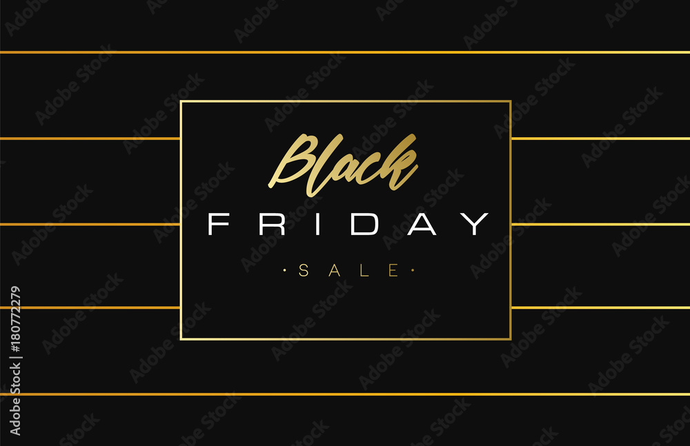 Black Friday Sale Gold Banner luxury Background. Advertising Golden ...
