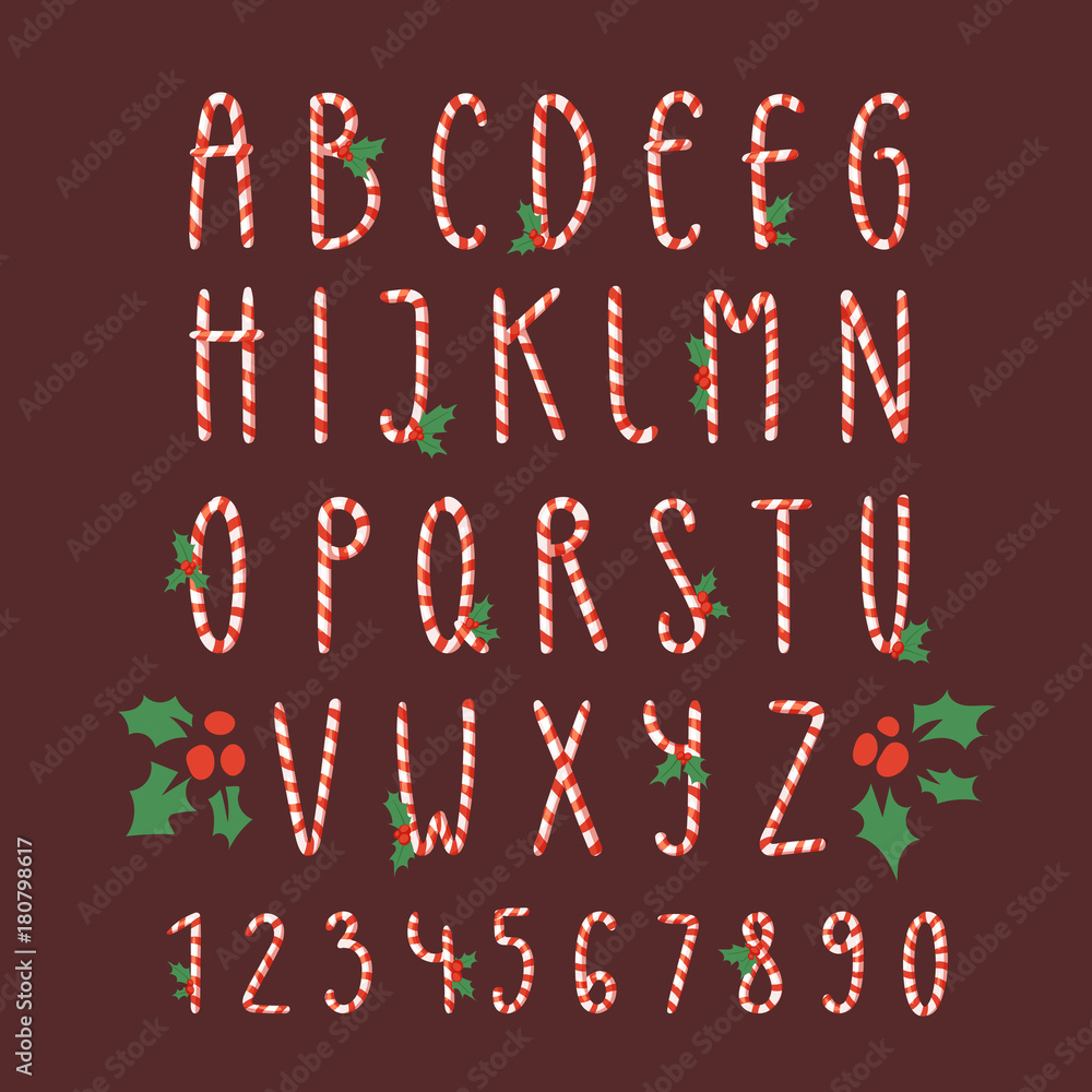 Christmas Numbers Font