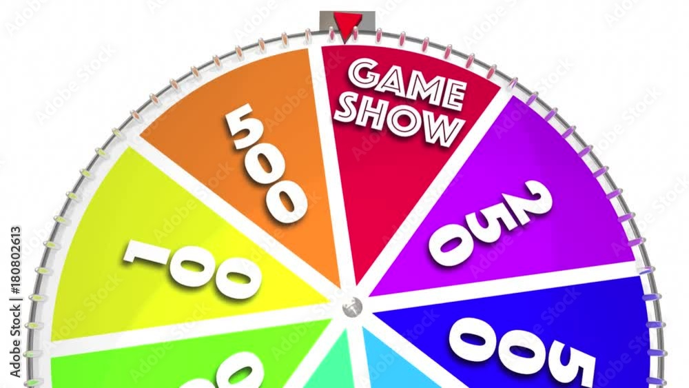 Game Show Spinning Wheel Win Big Prize 3d Animation Stock Video | Adobe ...