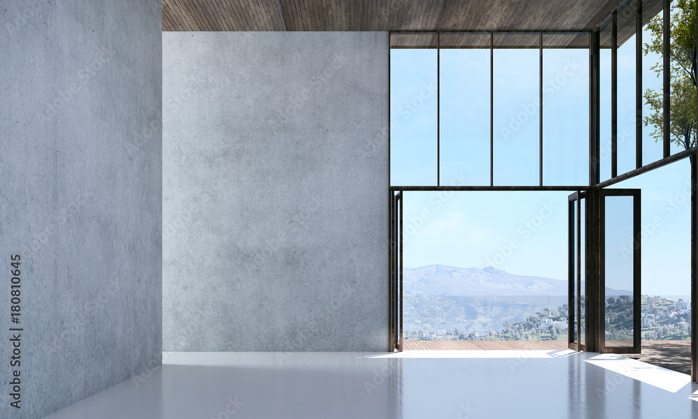 Empty Modern Living Room