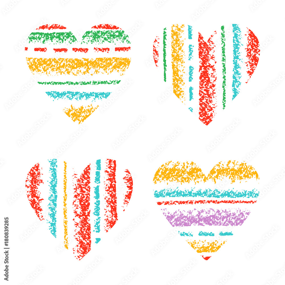 Drawings Of Hearts With Color