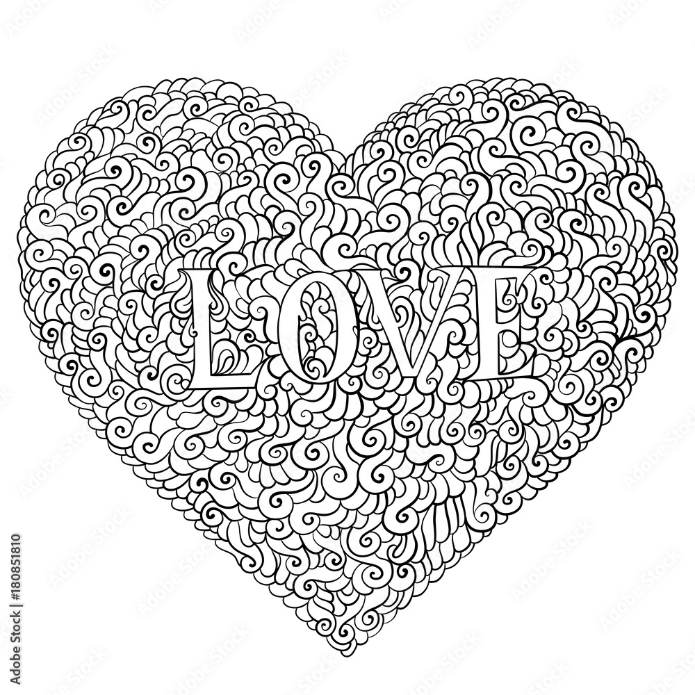 Tribal Heart Coloring Pages